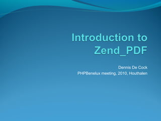 Introduction to Zend_Pdf | PPT