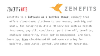 Zenefits vs Bamboo HR | PPT