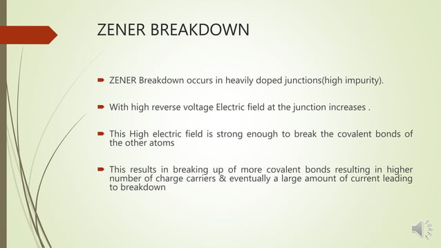 Zener and avalanche diode | PPTX | Chemistry | Science