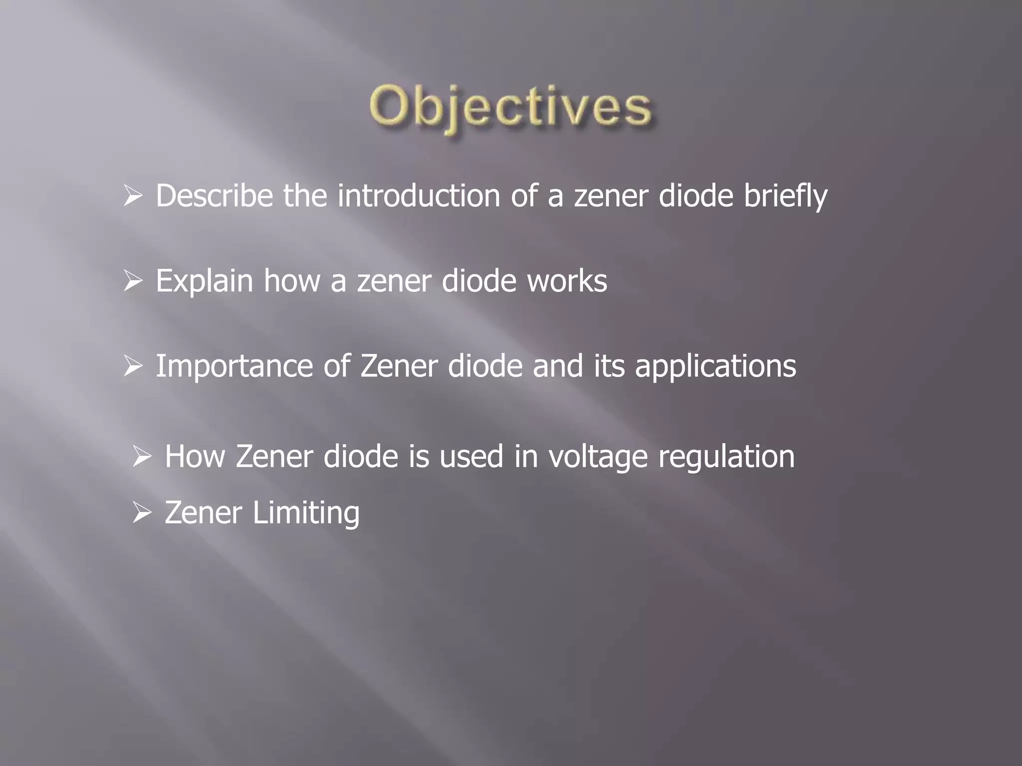 Zener diode | PPTX