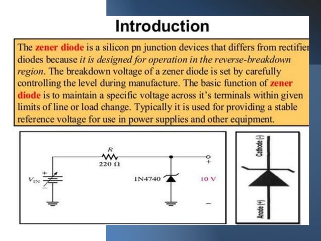 Zener diode.pptx | Free Download