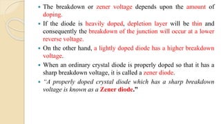 ZENER DIODE AND ITS CHARACTERSITICS F | PPTX