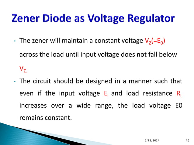 Zener Diode and its V-I Characteristics and Applications | PDF