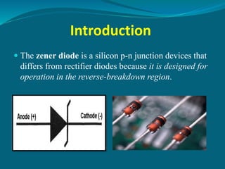 Zener Diode-As Voltage Regulator | PPTX