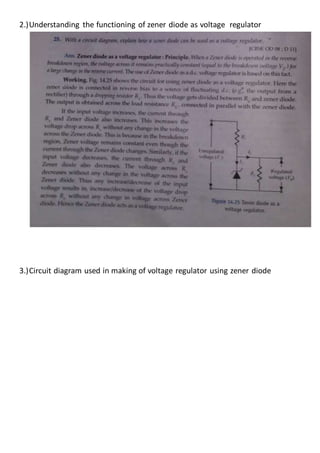 Zener diode as voltage regulator | DOCX