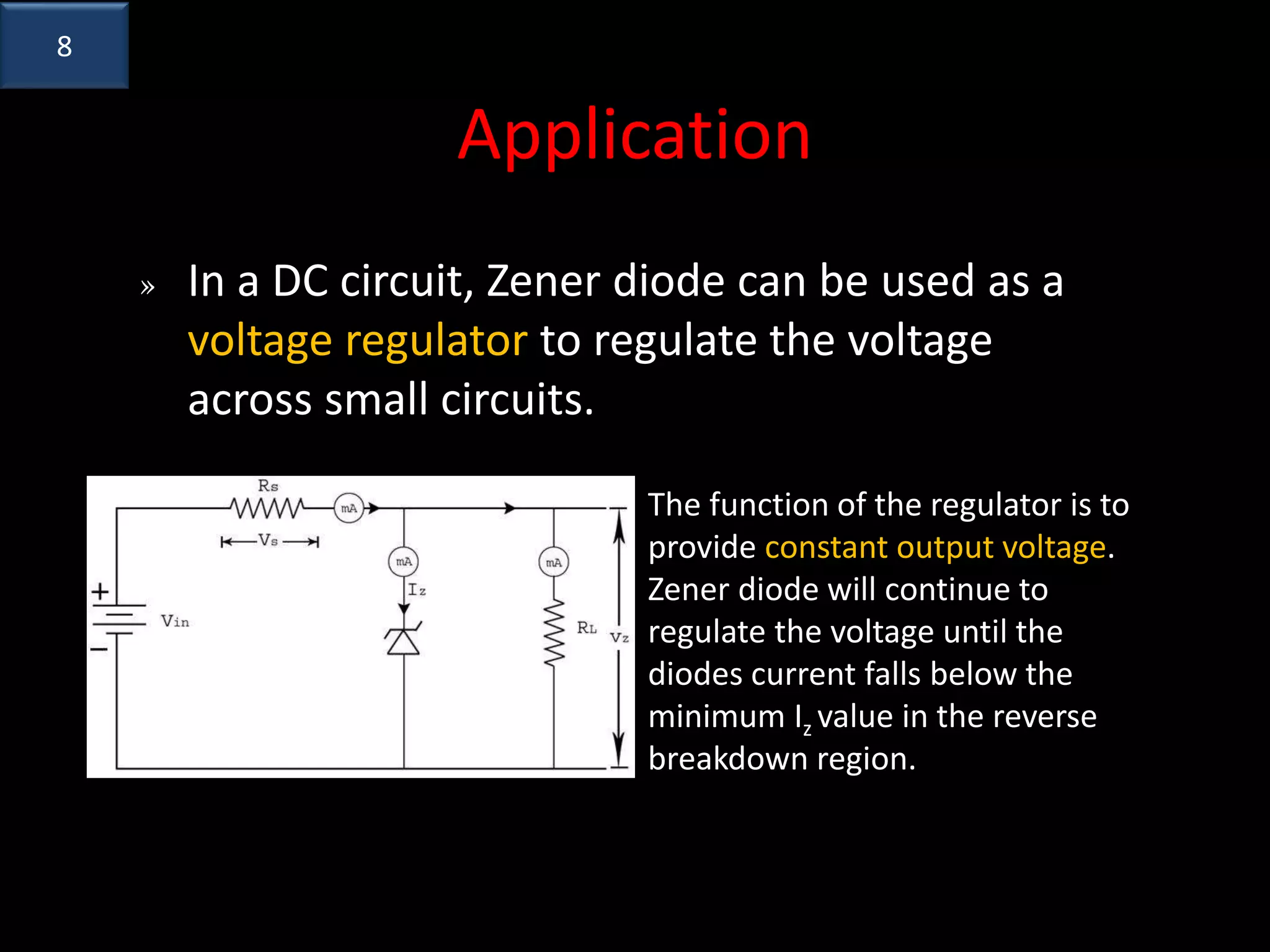 Zener Diode Presentation | PPTX
