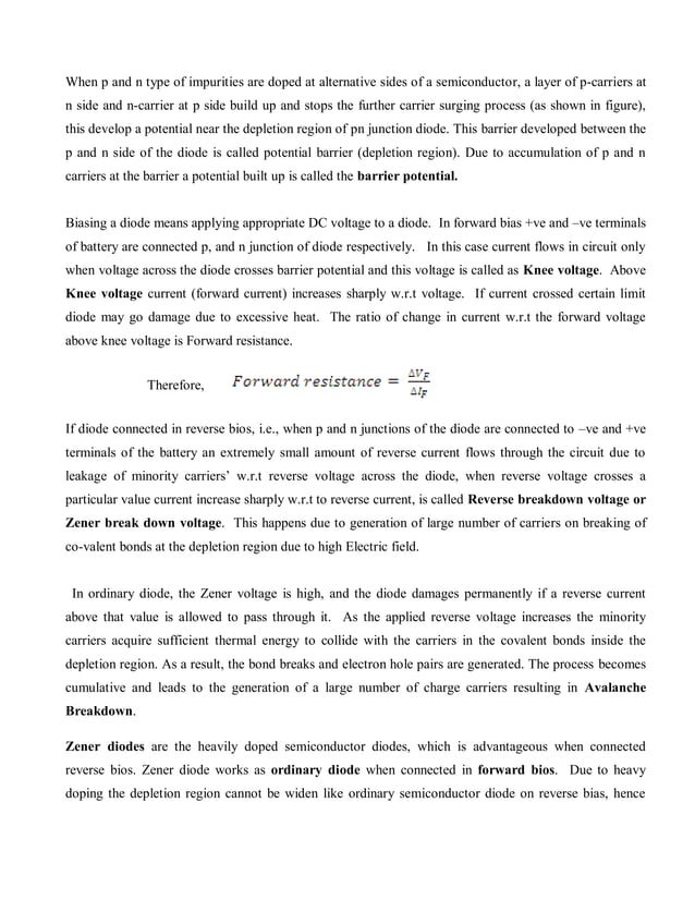 Zener diode experiment. | PDF | Chemistry | Science