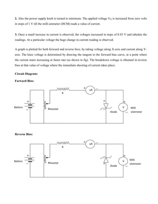 Zener diode experiment. | PDF