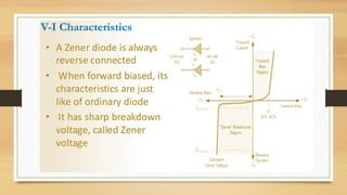 Zener diode as a Voltage Regulator notes | PPTX