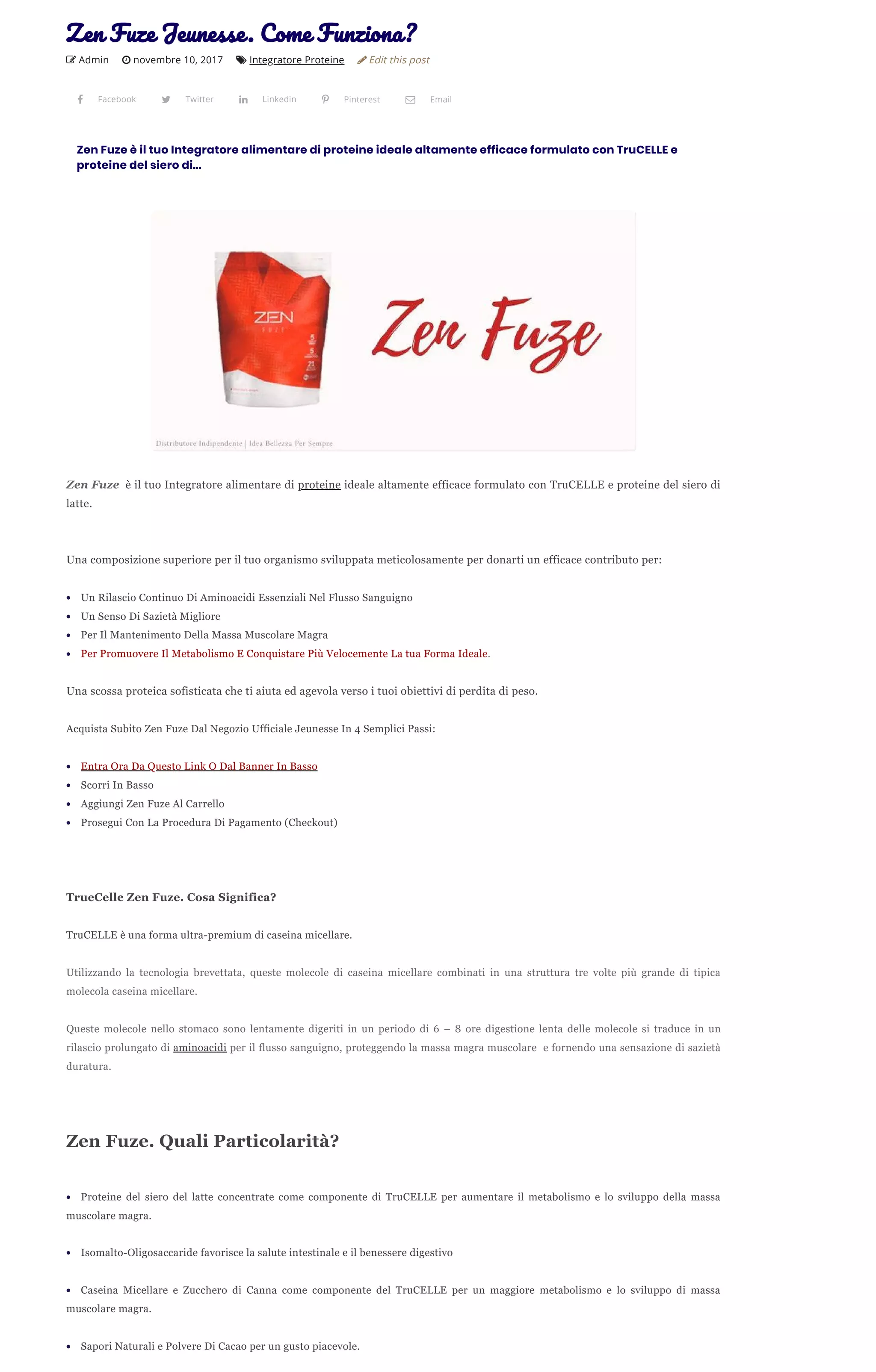 Zen Fuze Jeunesse Zen Body Prodotti Jeunesse Proteine | PDF | Healthy ...