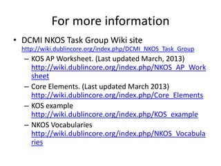A Metadata Application Profile for KOS Vocabulary Registries (KOS-AP) | PPTX