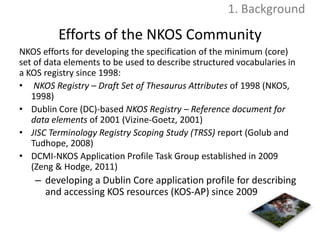 A Metadata Application Profile for KOS Vocabulary Registries (KOS-AP) | PPTX