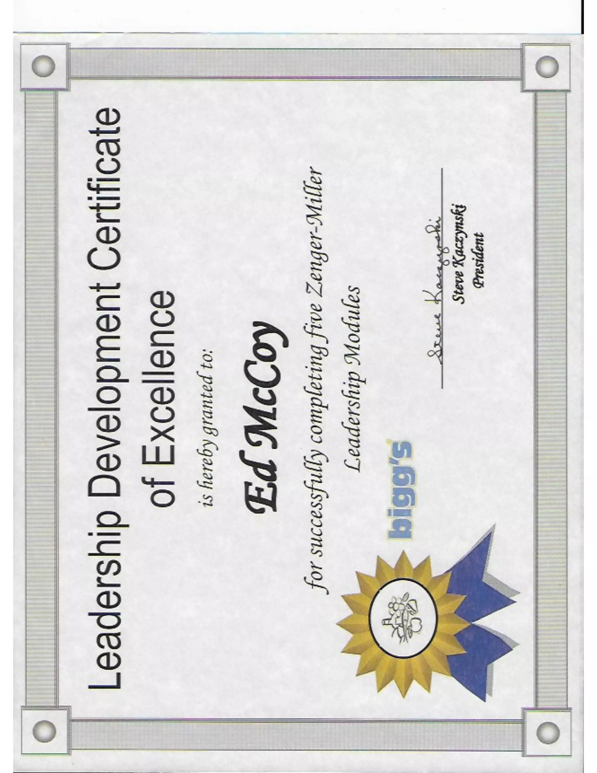 Zenger miller course certificate | PDF