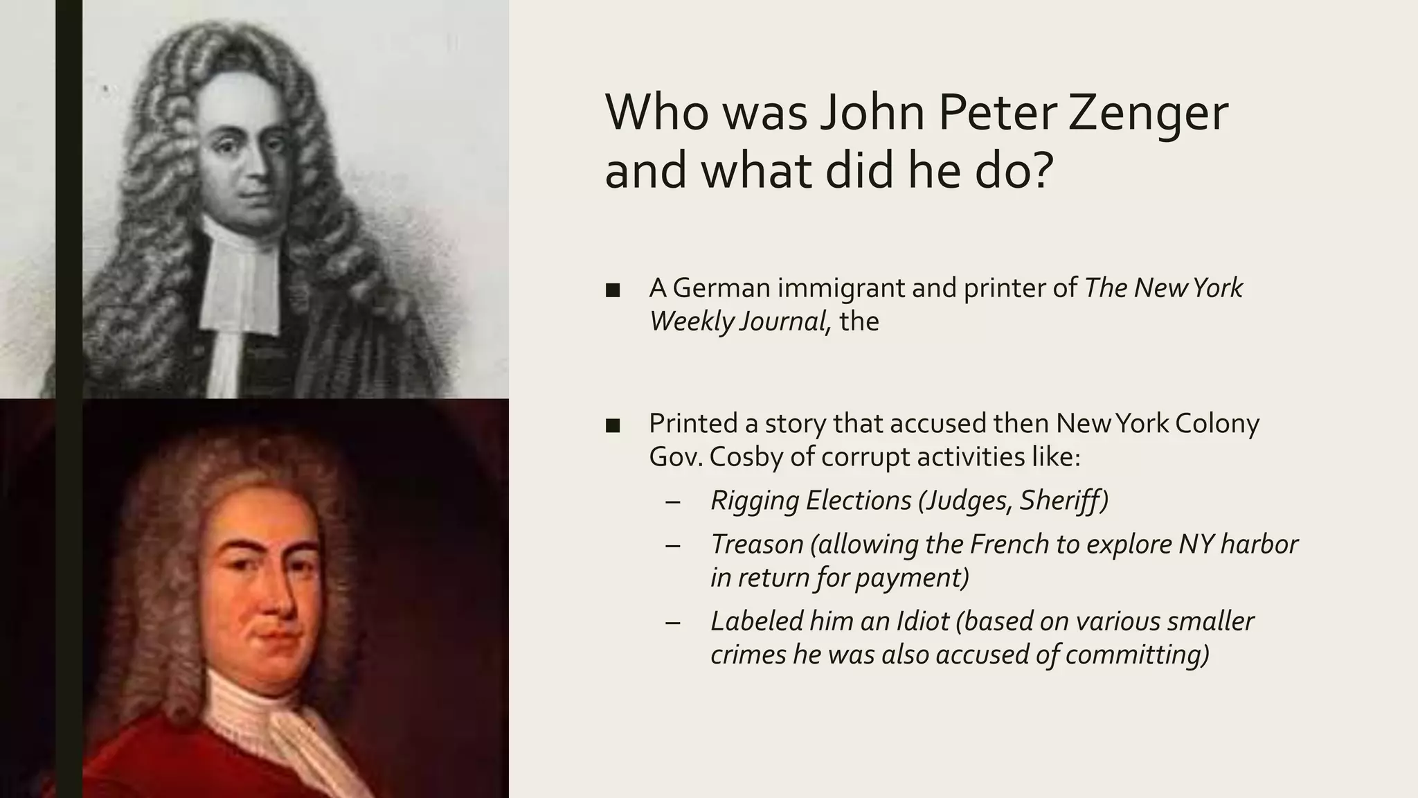 The Trail of John Peter Zenger | PPT