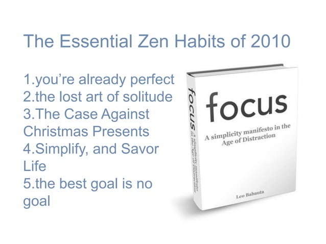 Zen Habits with Leo Babauta | PPT