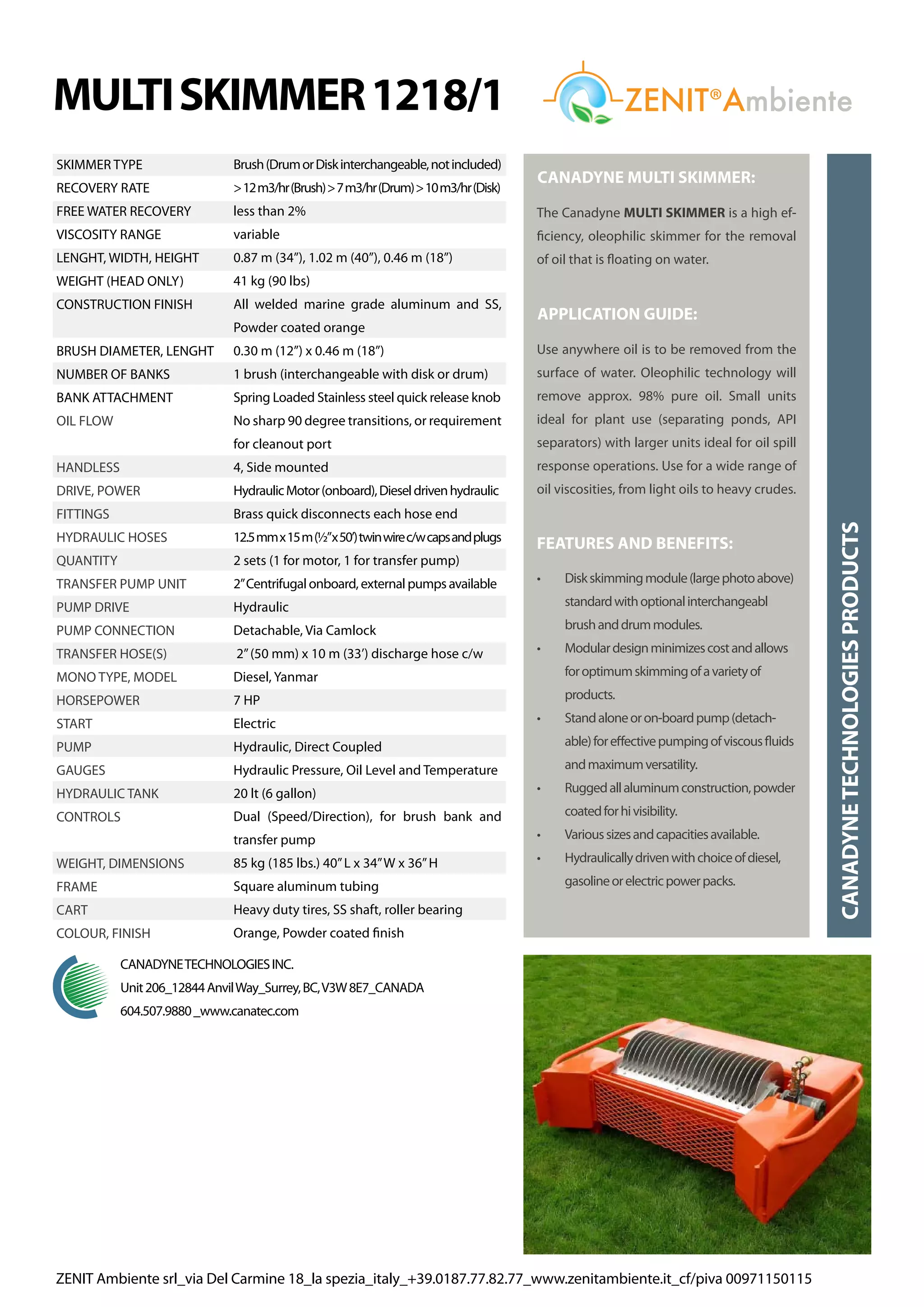 Zenit ambiente cat. gen. schede tecniche | PDF