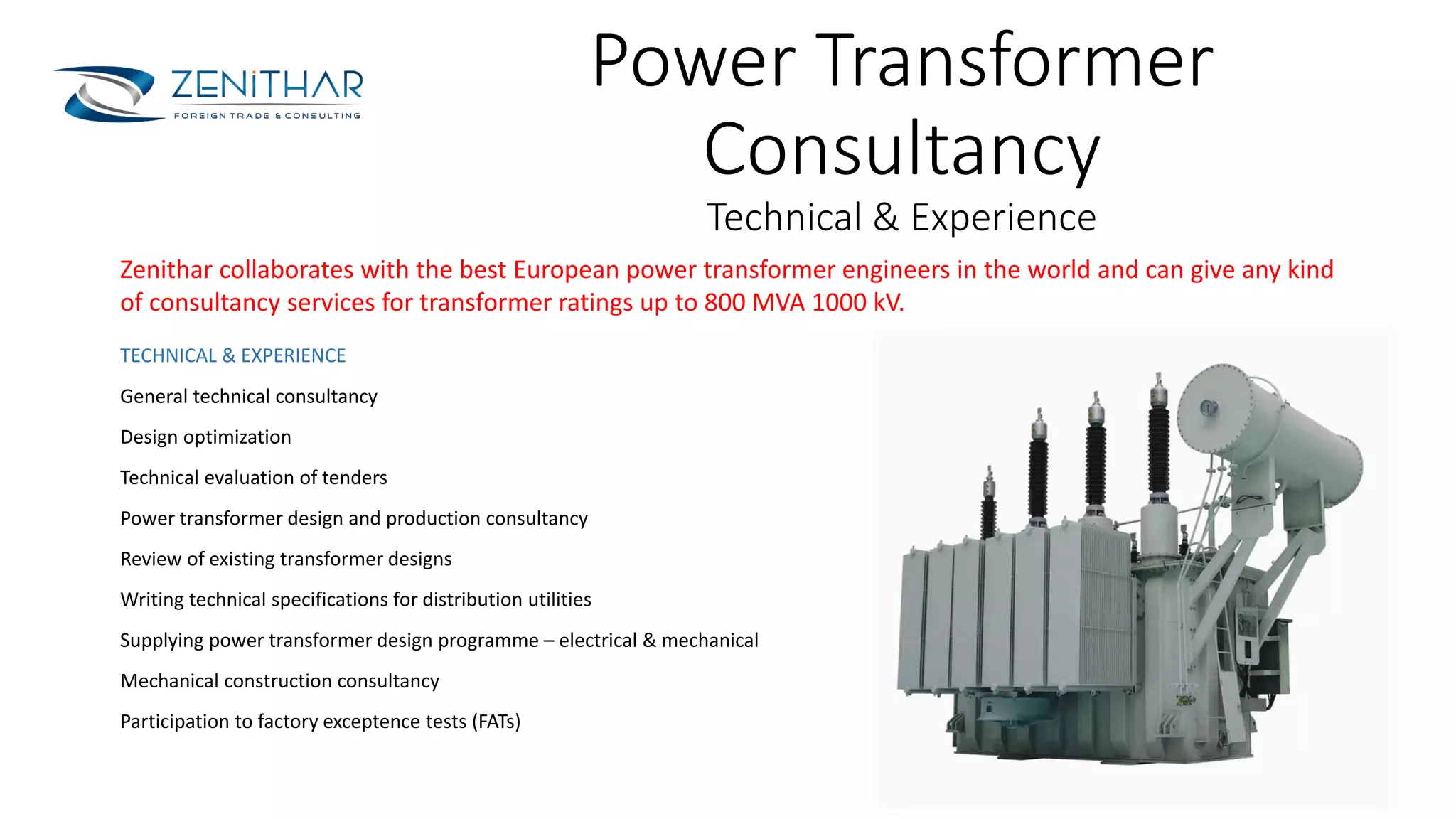 Zenithar Presentation Transformer Consultancy 2022 | PPT
