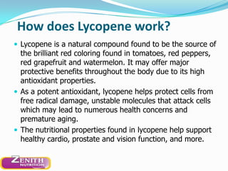 Zenith Nutritions Lycopene | PPTX