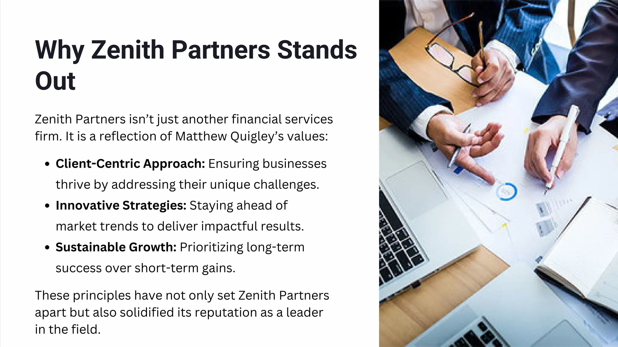 Matthew Quigley: The Visionary Behind Zenith Partners Success | PDF