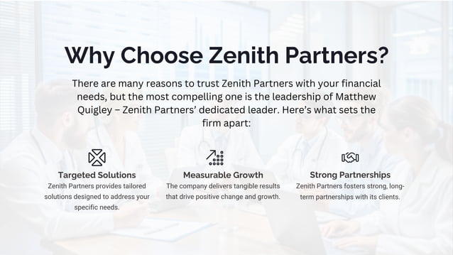 Matthew Quigley: The Visionary Behind Zenith Partners Success | PDF