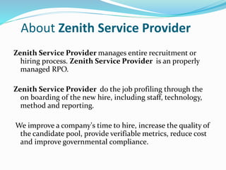 Zenith service provider ppt | PPTX
