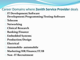 Zenith service provider ppt | PPTX