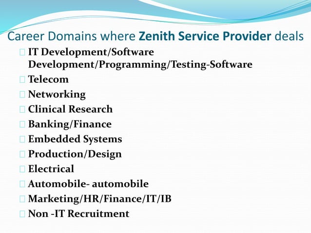 Zenith service provider ppt | PPTX