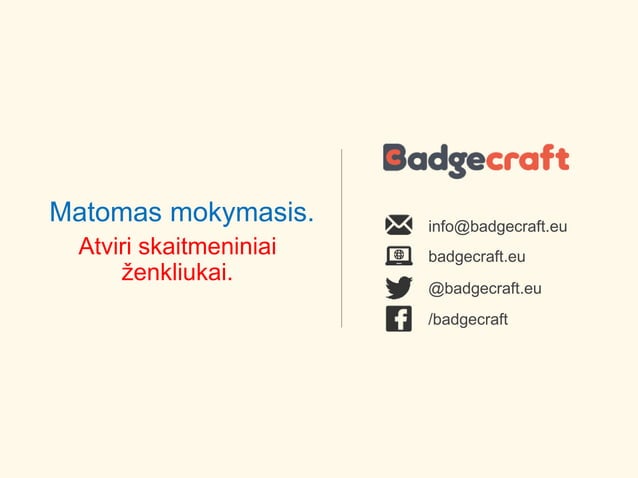 Matomas mokymasis. Atviri skaitmeniniai ženkliukai | PPT