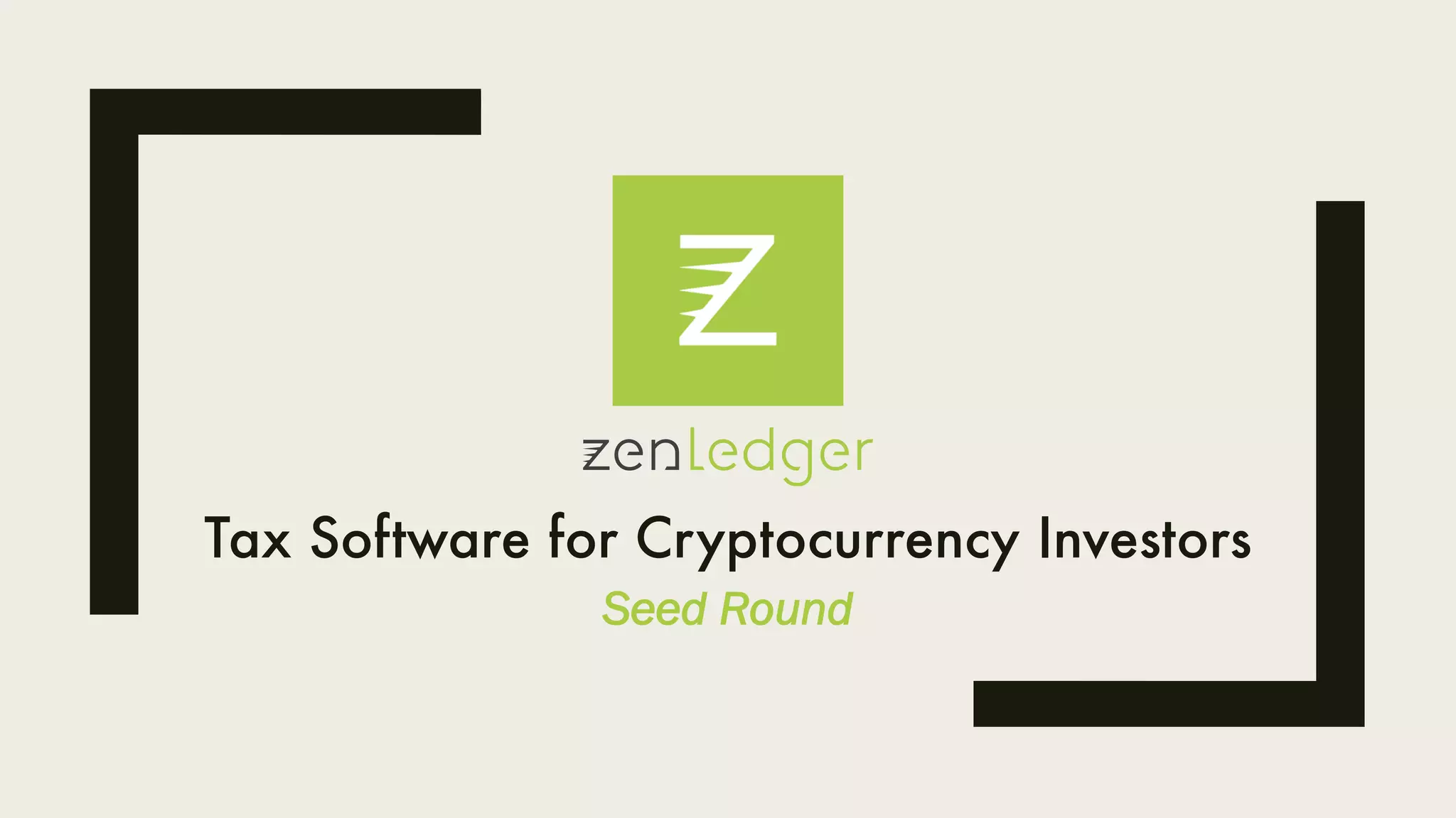 ZenLedger.io Early Seed Deck | PDF