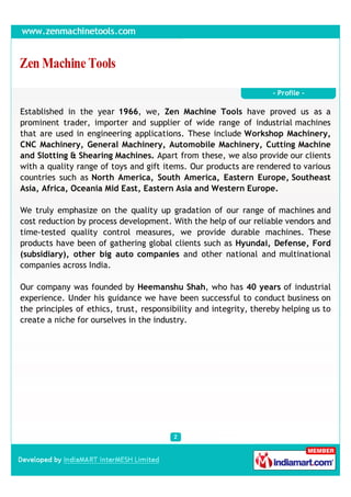 Zen Machine Tools, Chennai, Industrial Machines | PDF | Woodworking ...