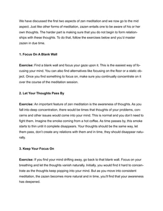 Zazen: The Heart Of Zen Buddhism (Meditation Exercises Included) | PDF