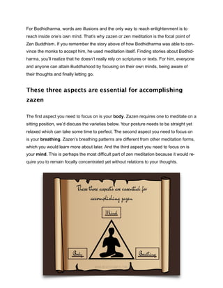 Zazen: The Heart Of Zen Buddhism (Meditation Exercises Included) | PDF