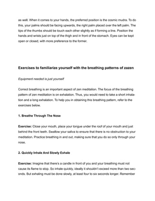 Zazen: The Heart Of Zen Buddhism (Meditation Exercises Included) | PDF