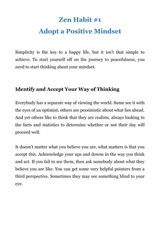 5 Zen Principles for a better Life | PDF