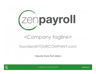 Zenpayroll Gusto Pitch Deck | PDF