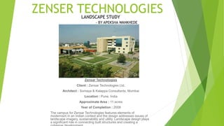 Zenser technologies LANDSCAPE STUDY | PPTX