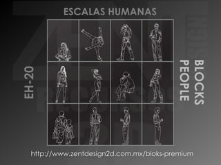 Blocks Peoples 2D - Zent Design 2D - Escalas Humanas 2D Autocad | PPT