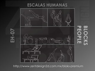 Blocks Peoples 2D - Zent Design 2D - Escalas Humanas 2D Autocad | PPT