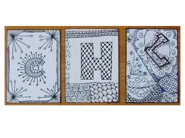 Zentangle initials | PPT