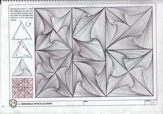 Zentangle optical illusion | PPT