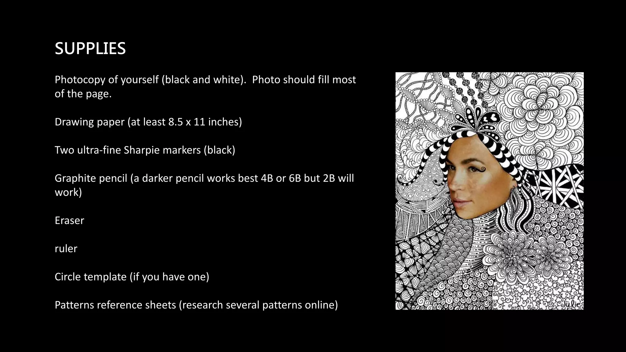 Zentangle portraits | PPTX