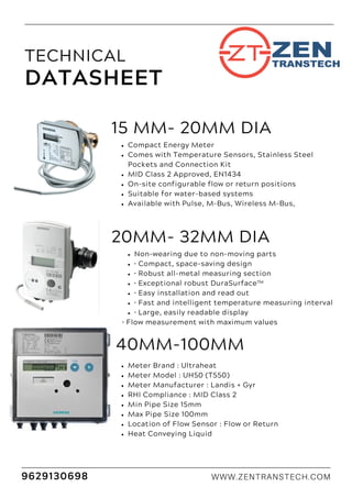 heat/BTU Meter ,Flow Meter, water meters | PDF
