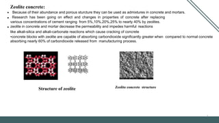 Zeolite concrete | PPTX