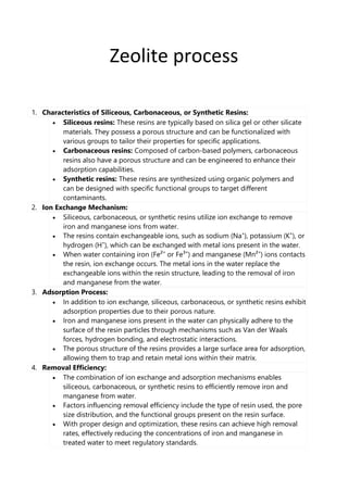 Zeolite process.docxs'ldf,s'dfl,s'df,sd' | DOCX | Chemistry | Science