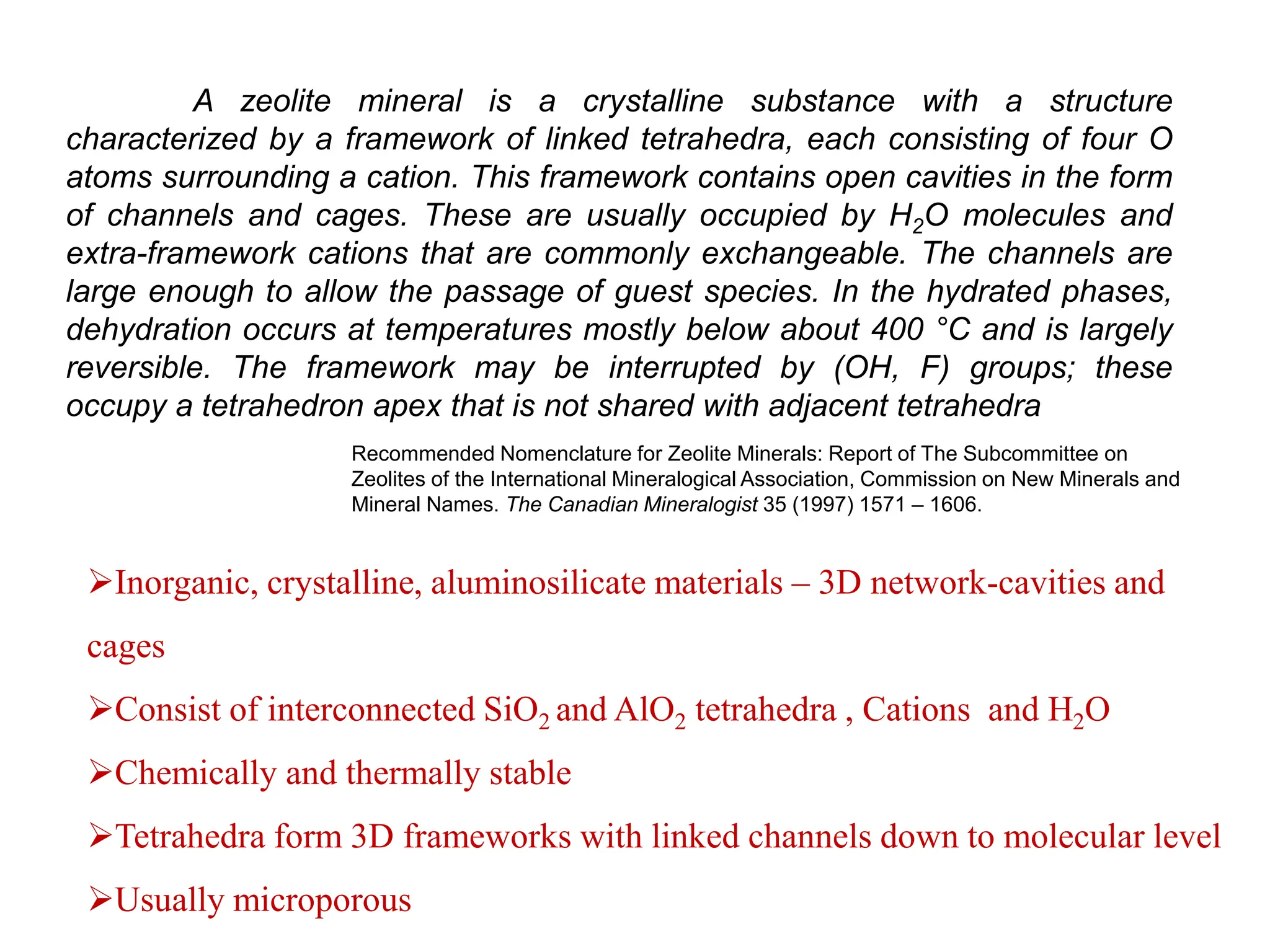 Zeolites - Properties and applications and | PPT