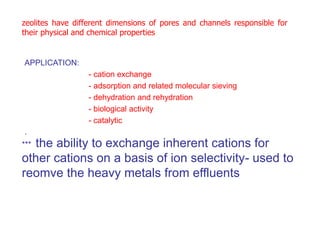 Zeolites - Properties and applications and | PPT
