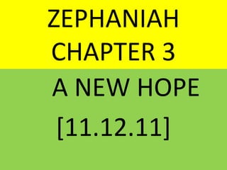 Zephaniah 3 Lim Ah Kow | PPTX