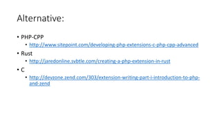 Zephir - How to create PHP extension | PPT