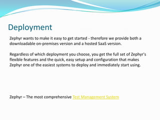 Zephyr 2.6: Comprehensive Test Management | PPTX