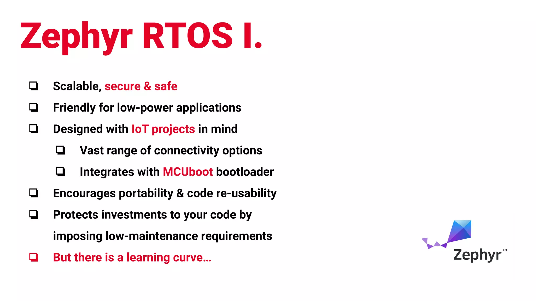 Zephyr RTOS in One Hour | HARDWARIO @ IoT North UK | PPT